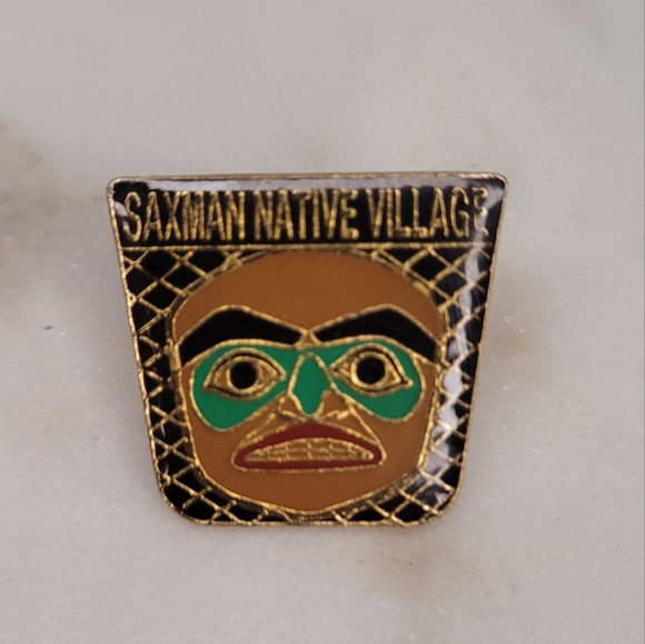 Accessories | Saxman Native Village Alaska Vintage Lapel Pin | Poshmark